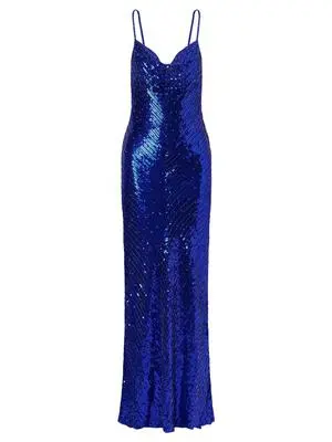 Jenny Packham Jenny Packham Ariel Sequined Georgette Gown Blue