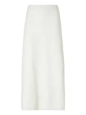 LISA YANG Asta Brushed-cashmere Midi Skirt - Neutrals