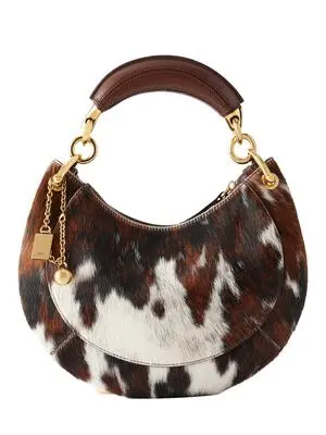Chloé Calf Hair And Leather Shoulder Bag - Brown