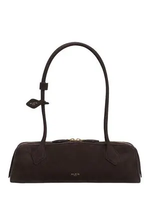 Alaïa Le Teckel" Medium Nubuck Bag - Brown