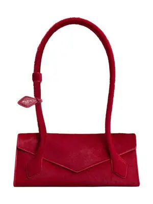 Alaïa Le Teckel Small Calf Hair Flap Bag - Red