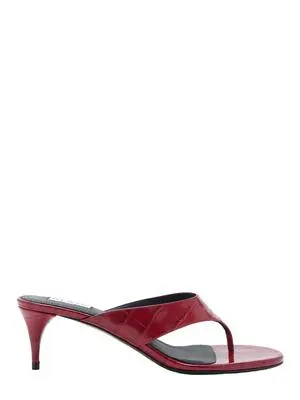 Alaïa Infra Croc-effect Stiletto Sandals - Red