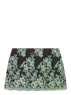 Valentino Garavani Valentino Garavani Floral Lace Mini Skirt Red