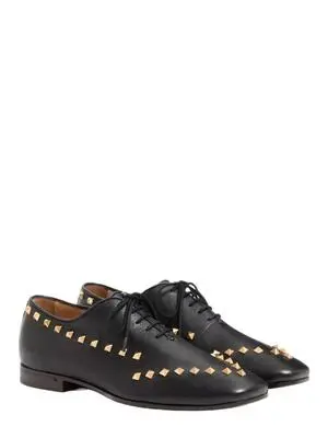 Valentino Garavani Rockstud Derby Shoes - Black