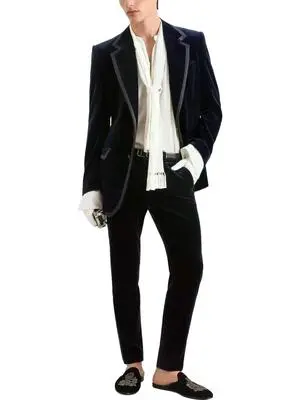 Dolce & Gabbana Velvet Trousers - Blue