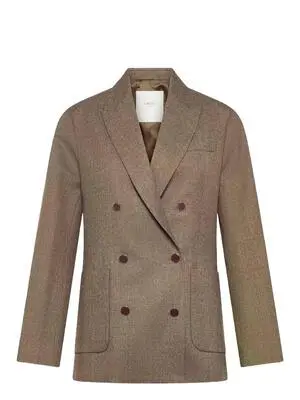 CRUNA Zoe Double-breasted Blazer - Brown