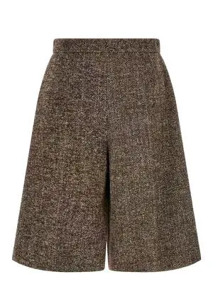 Agnona Melange Texture Bermuda Shorts - Brown