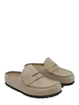 BIRKENSTOCK Birkenstock Naples Leather Mules Neutrals