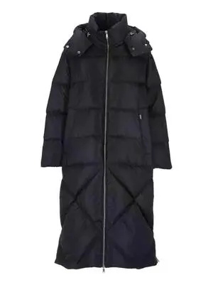 Add Quilted Hooded Coat - Blue