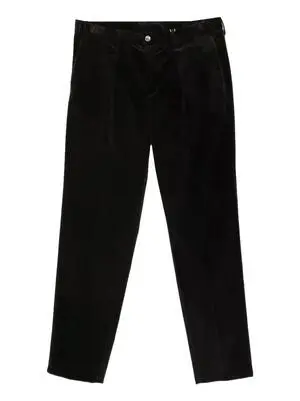 PROFUOMO Pleated Corduroy Trousers - Black