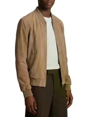 ARMA Didier Suede Bomber Jacket - Neutrals