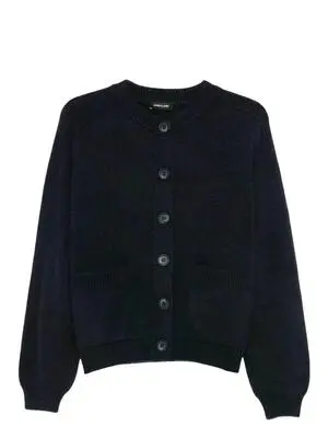 ANNE CLAIRE Anne Claire Button-Up Cardigan With Patch Pockets Blue