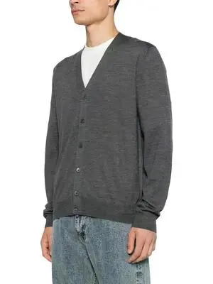 Corneliani V-neck Button-up Cardigan - Grey