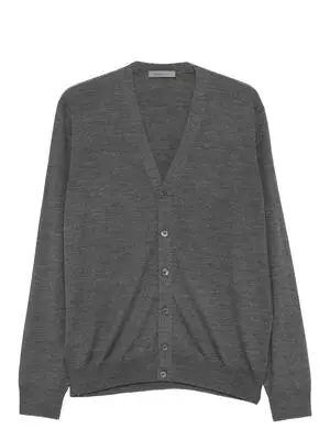 Corneliani V-neck Button-up Cardigan - Grey