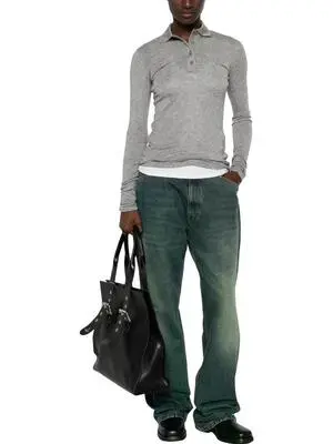 ENTIRE STUDIOS ENTIRE STUDIOS Long-Sleeve Polo Shirt Grey