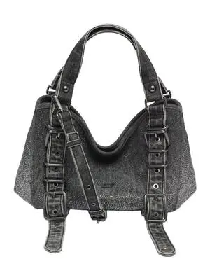 DIESEL® D-one Small Top Handle Bag In Crystal Solarised Denim - Grey
