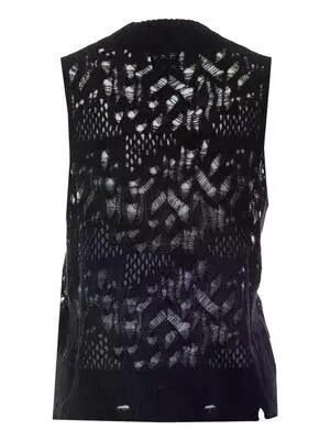 ALPHA STUDIO ALPHA STUDIO Distressed Knit Vest