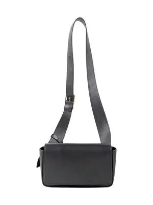 MANSUR GAVRIEL Mansur Gavriel Black Leather Box Sling Crossbody Bag Black