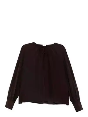 JOSEPH JOSEPH Gathered Long-Sleeve Blouse Red