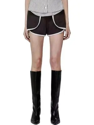 SRVC STUDIO Origami Contrast-Binding Shorts