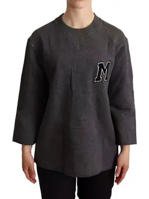 DOLCE & GABBANA Embroidered Raw-Hem Sweater - DOLCE & GABBANA