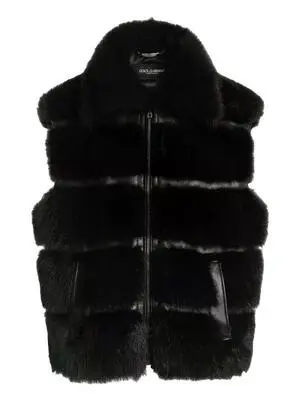 Dolce & Gabbana Fur Vest - Black