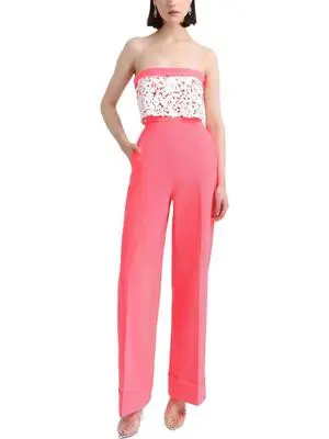 GEMY MAALOUF Straight-leg Turned-up Trousers - Pink