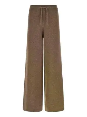 Agnona Knitted Wide-leg Trousers - Brown