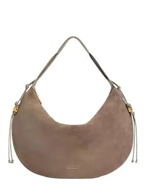 COCCINELLE Coccinelle Suede Shoulder Bag Neutrals