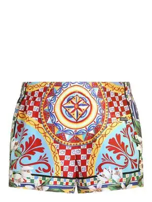 Dolce & Gabbana Dolce & Gabbana Carretto Print Swim Boxer Shorts Blue
