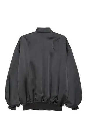 Federica Tosi Federica Tosi Satin-Finish Bomber Jacket Grey
