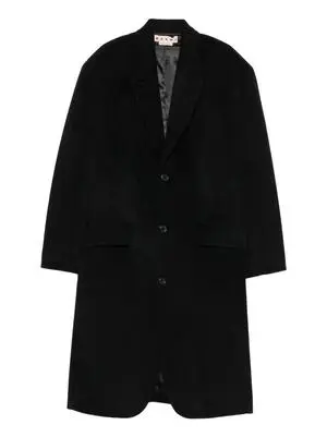 Marni Single-breasted Notched Lapels Coat - Black