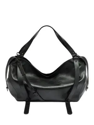 DIESEL® D-one Large Leather Top Handle Bag - Black