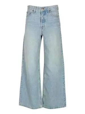 THE GREAT. The Great. Wide-Leg Jeans With Acid Wash