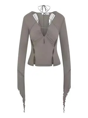 SRVC STUDIO SRVC Studio Cut-Out Ruched Top