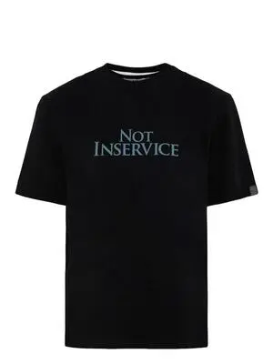 SRVC STUDIO Graphic Print Padded Shoulder T-shirt - Black
