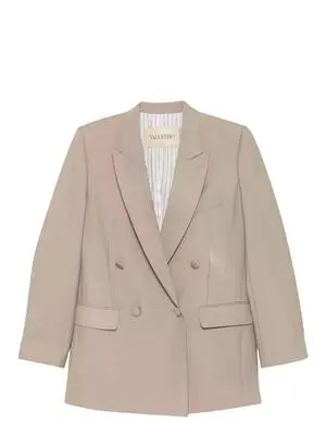 Valentino Garavani Double-breasted Peak-lapel Jacket - Neutrals