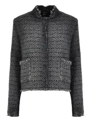 AVANT TOI Avant Toi Chevron Knit Distressed Jacket