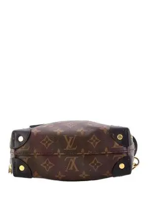 LOUIS VUITTON Petite Malle Souple Handbag Monogram Canvas - Black