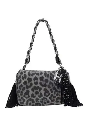 LA CARRIE Lio" Leopard-print Shoulder Bag - Grey