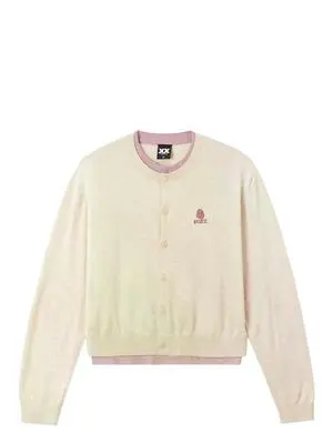 FINGERCROXX FINGERCROXX Layered Cardigan With Logo Embroidery
