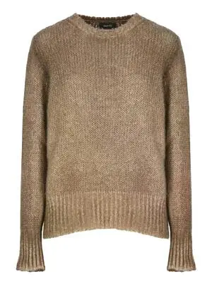 Avant Toi Ribbed-knit Crew Neck Sweater - Brown
