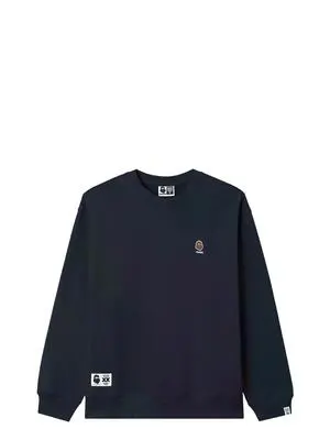 FINGERCROXX Logo Patch Cotton Sweatshirt - Blue