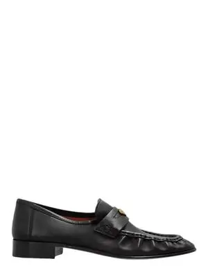 Chloé Heart-motif Leather Loafers - Black