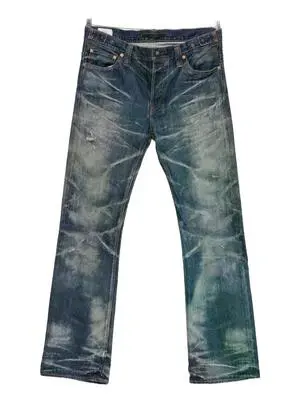 Mastercraft Union Faded Distressed Jeans - Blue