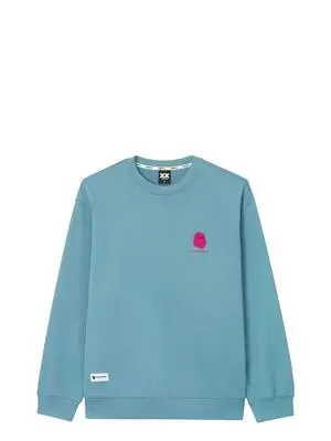 FINGERCROXX Cotton Sweatshirt With Logo Patch - Blue