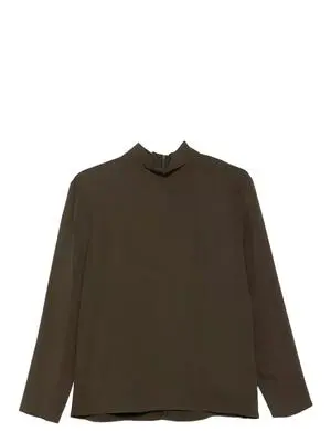 A.p.c. A.P.C. Jeanne Mock-Neck Blouse Green