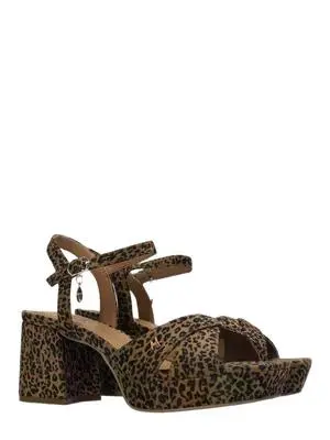 MEXX Leopard-print Platform Sandals - Brown