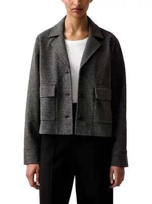 Marc O'polo Button-up Flap-pocket Jacket - Grey