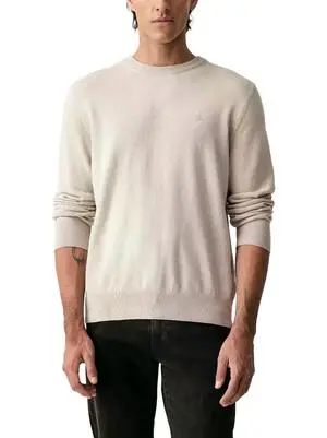 Marc O'polo Crew-neck Sweater With Embroidered Logo - Neutrals